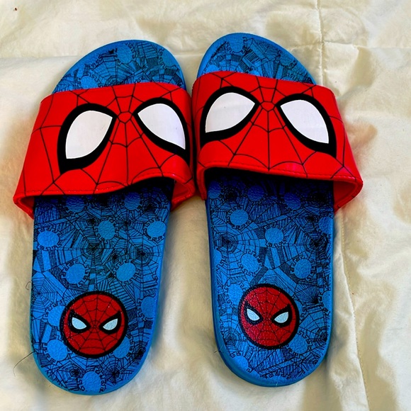Disney | Shoes | Disney Spiderman Slides | Poshmark